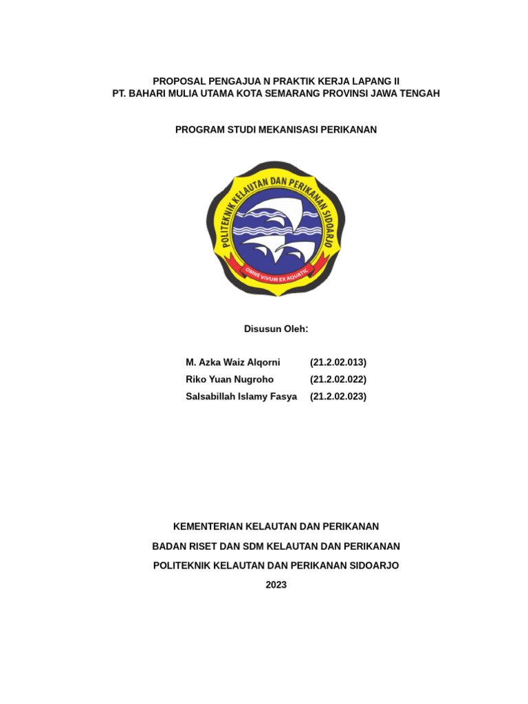 Proposal Pengajuan PKL Ii | PDF