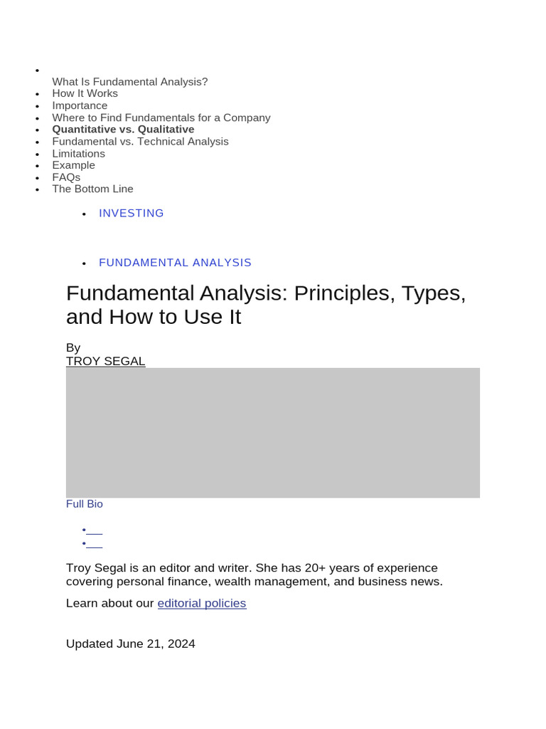 What Is Fundamental Analysis | PDF