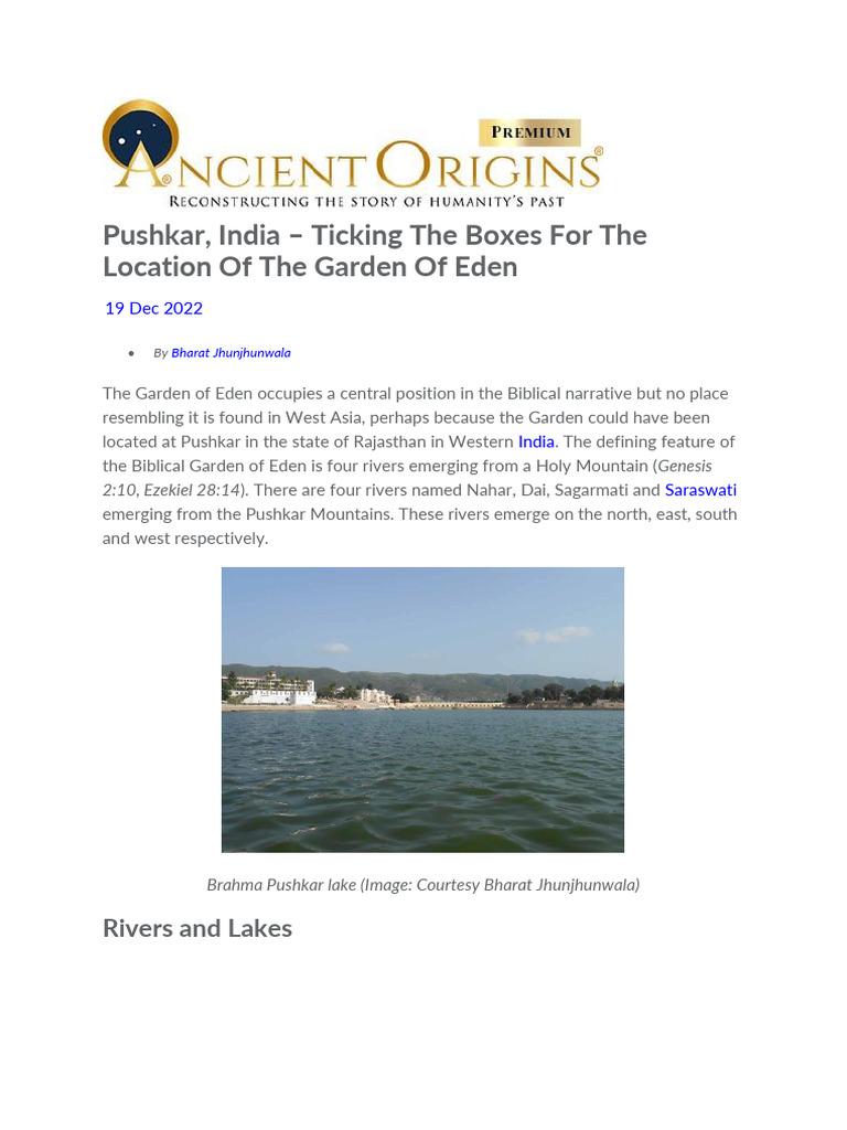 Ancient Origins Pushkar | PDF