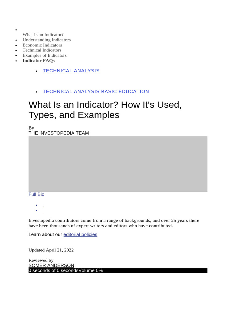 What Is an Indicator | PDF