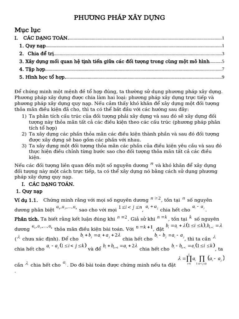 Phương Pháp Xây D NG M C L C | PDF