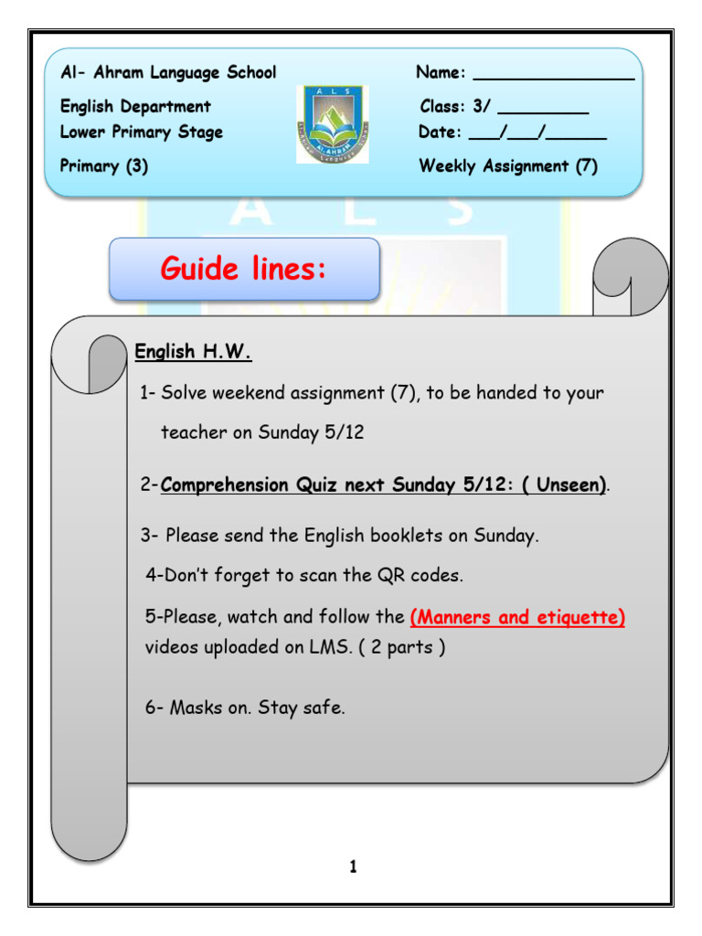 Weekend Assignment | PDF