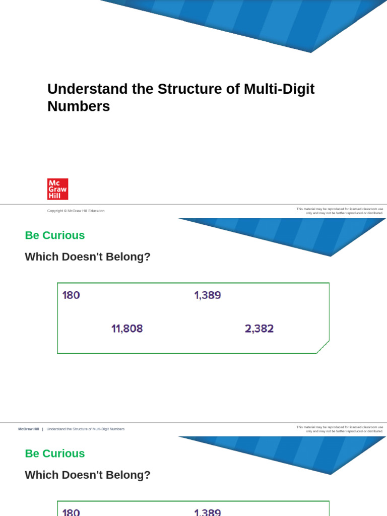 Editable Lesson Presentation - Understand The Structure of Multi-Digit ...
