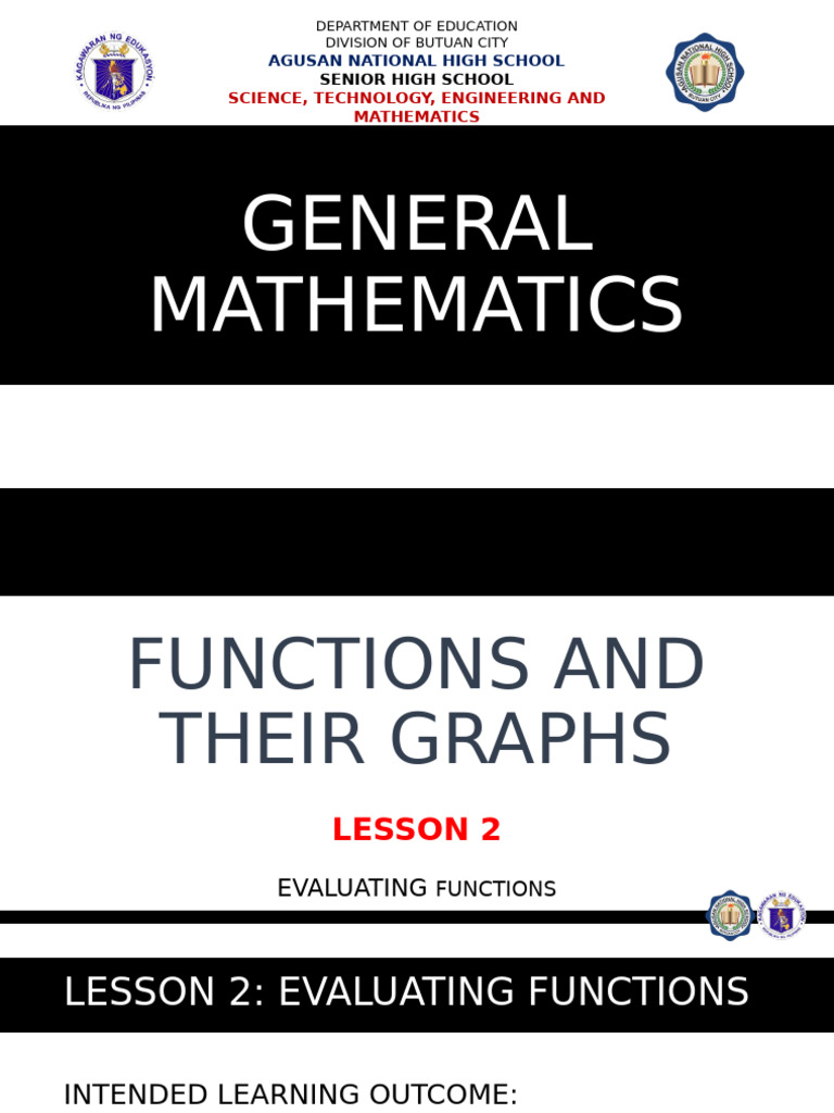 1.evaluation-And-Operation-On-Functions-2 2 | PDF