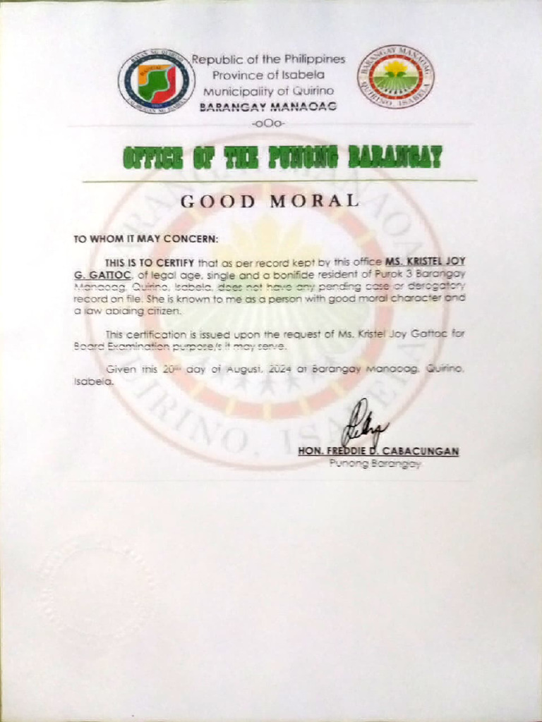 good moral | PDF