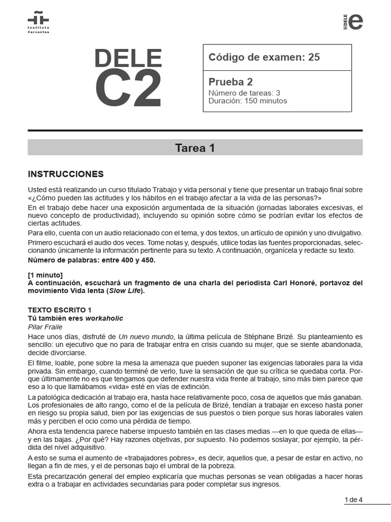 Dele C2 0524 Cod25 P2 1 | PDF