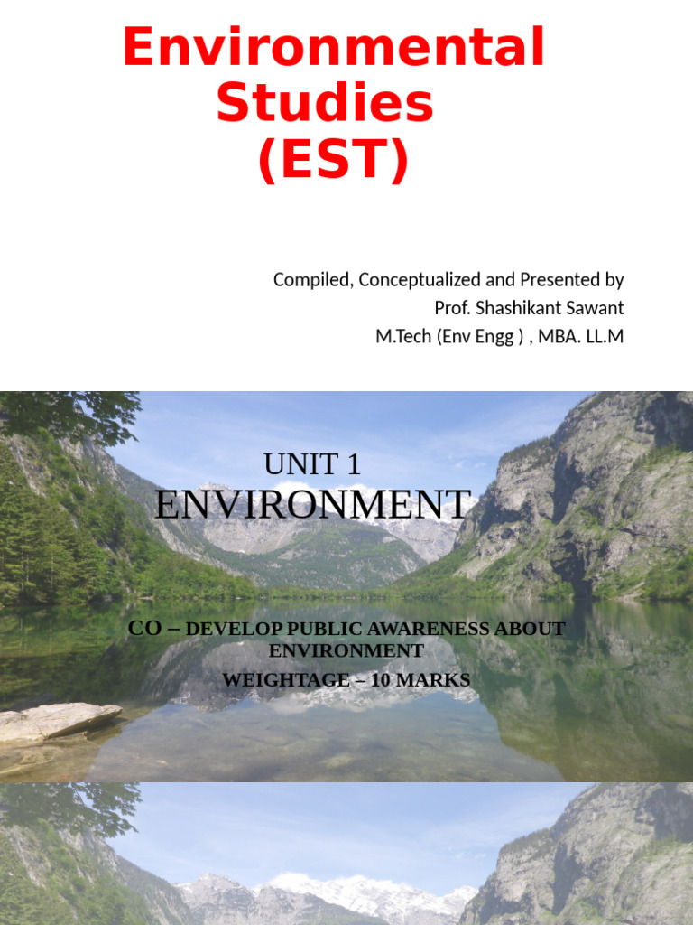 Environment Unit 1 | PDF