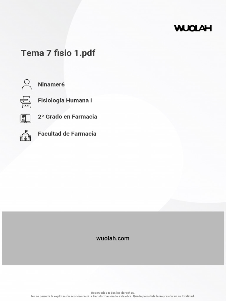 Tema 7 Fisio 1 | PDF