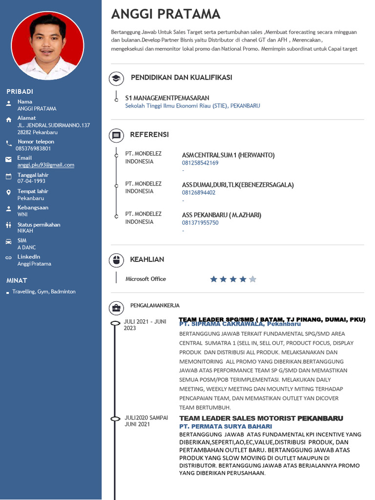 CV Anggi Pratama New 2023. | PDF