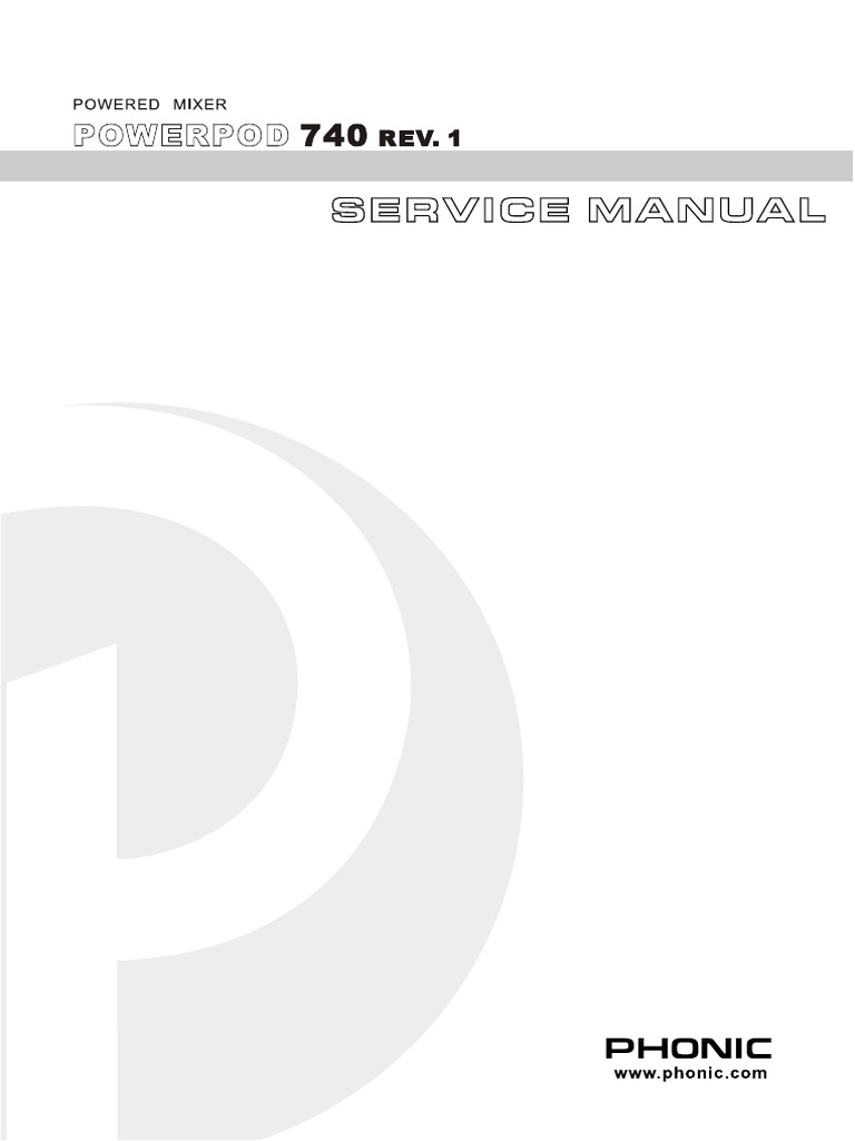 Phonic Powerpod-740 Rev.1 Ver.2.1 Audio | PDF