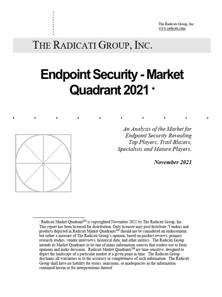 Licensed Endpoint Security Market Quadrant 2021 | PDF | Business | Security