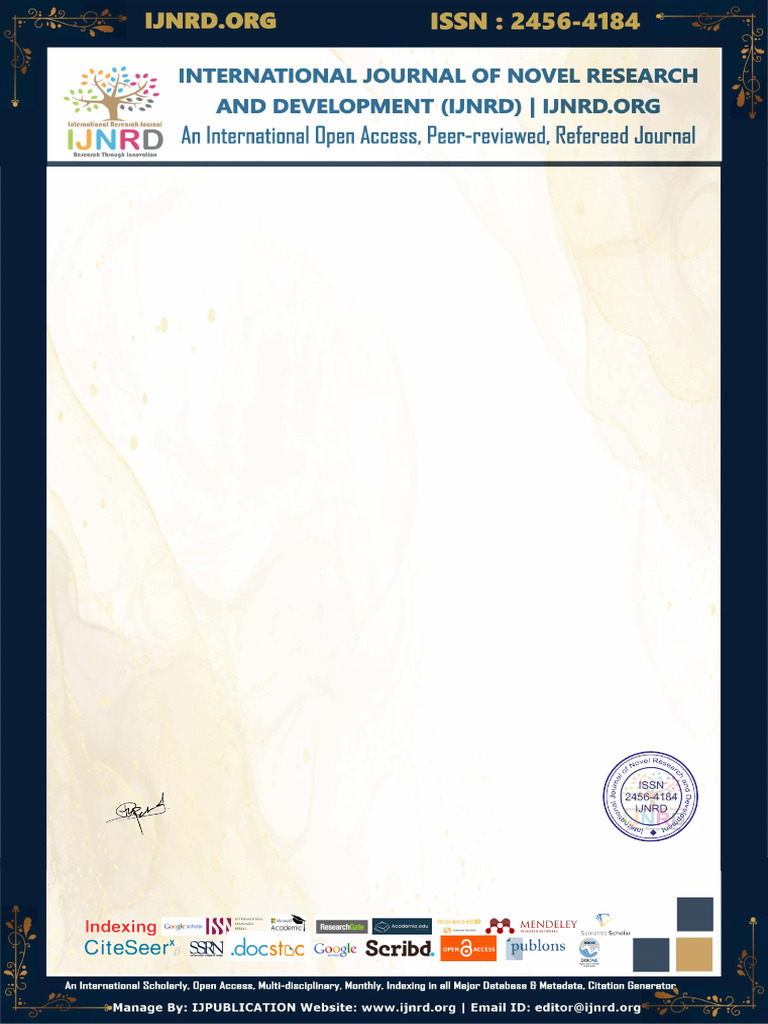 IJNRD 300187 - ConfirmationLetter | PDF