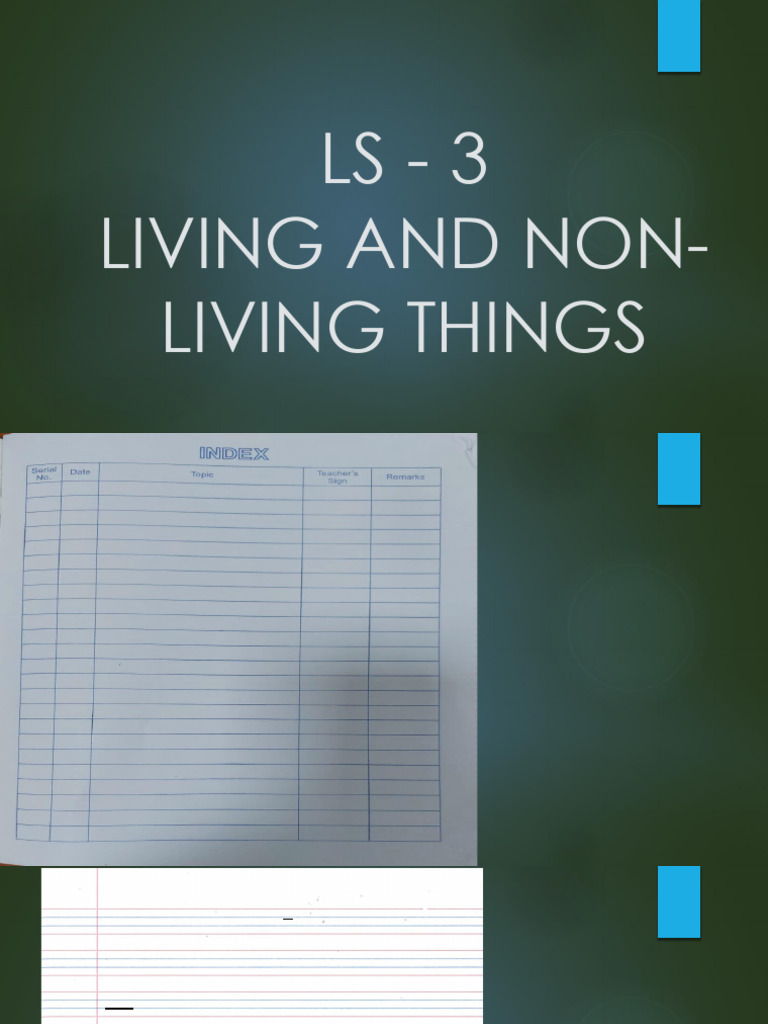 Living and Non Living Things Notes | PDF