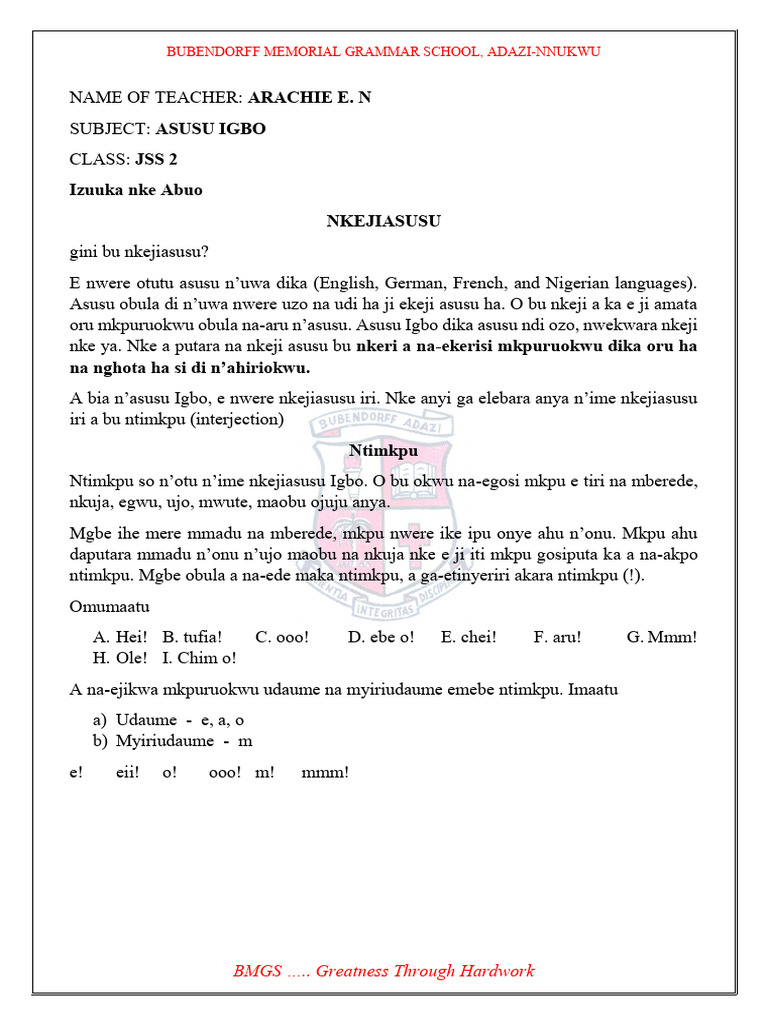 asusu_igbo_jss_2 | PDF