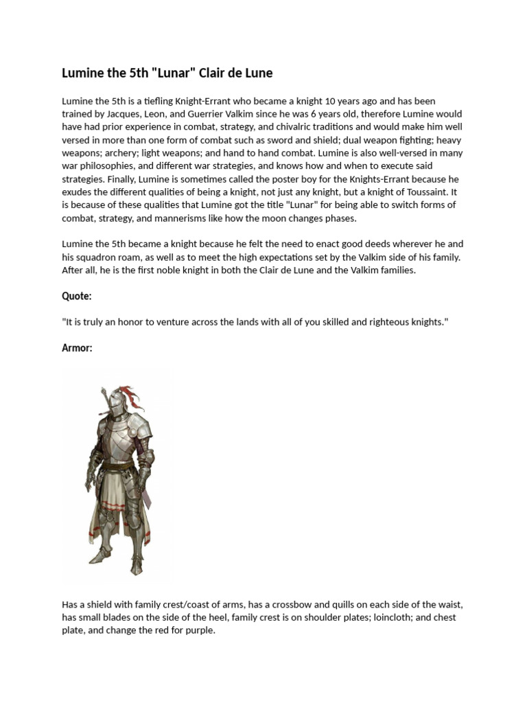 Lumine the 5th | PDF