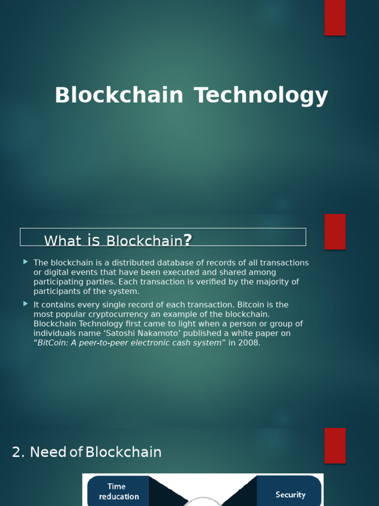 Blockchain Technology | PDF