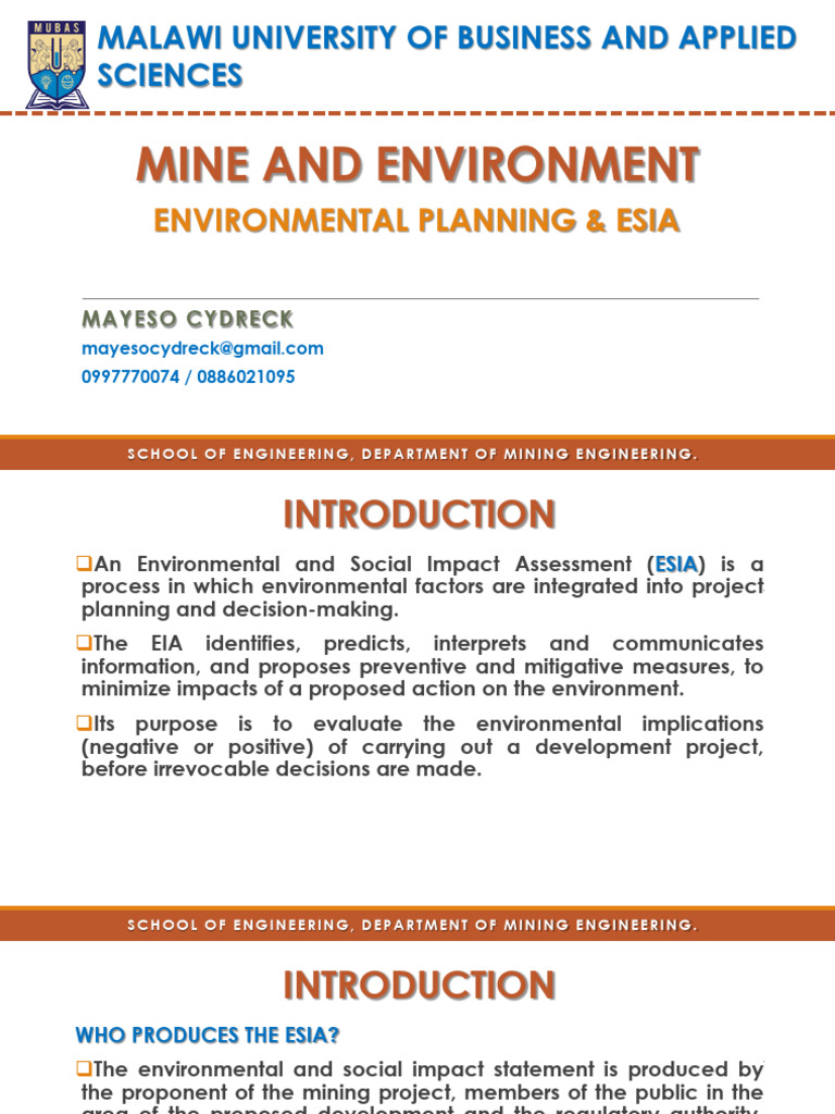 Mining Environmental Impact Assessment | PDF | Environmental Impact ...