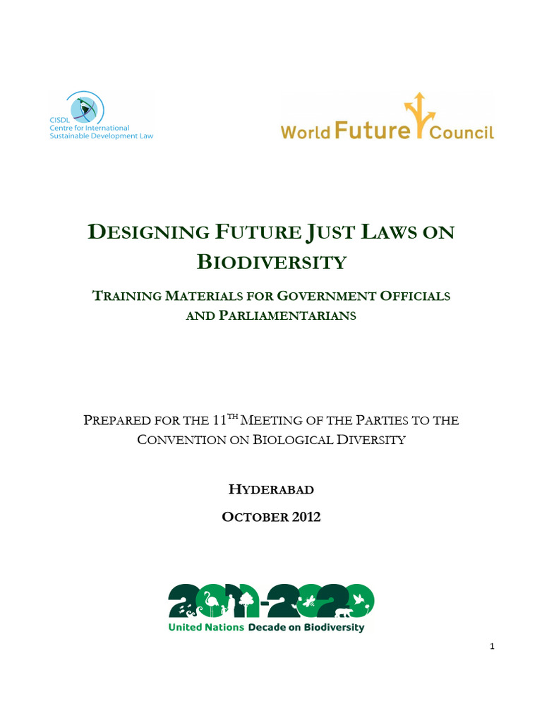 WFC CISDL 2012 Designing Future Just Laws On Biodiversity | PDF