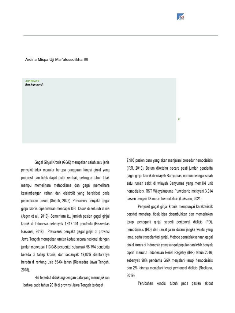 Review Jurnal Kep - Jiwa | PDF | Adrenocorticotropic Hormone | Medical Specialties