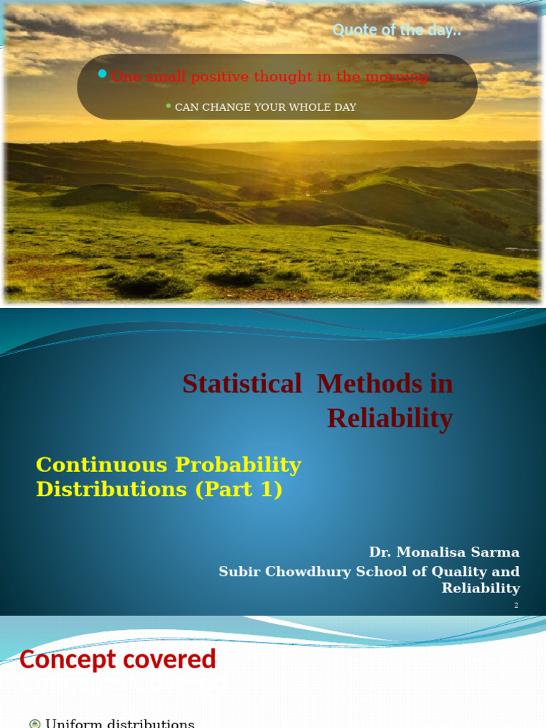 SMR 10 Continuous Probability Distribution1 | PDF