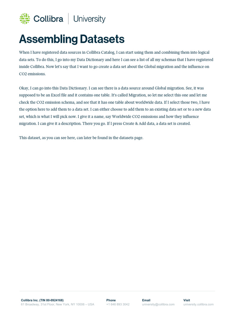 Assembling Datasets | PDF