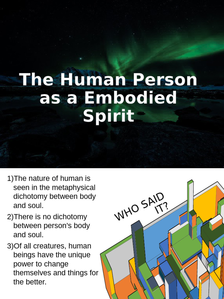 C 3 - OK - The-Human-Person-as-a-Embodied-Spirit | PDF