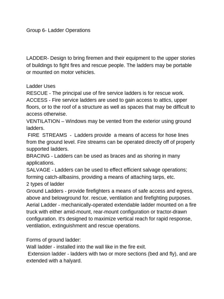 Ladder Operation | PDF