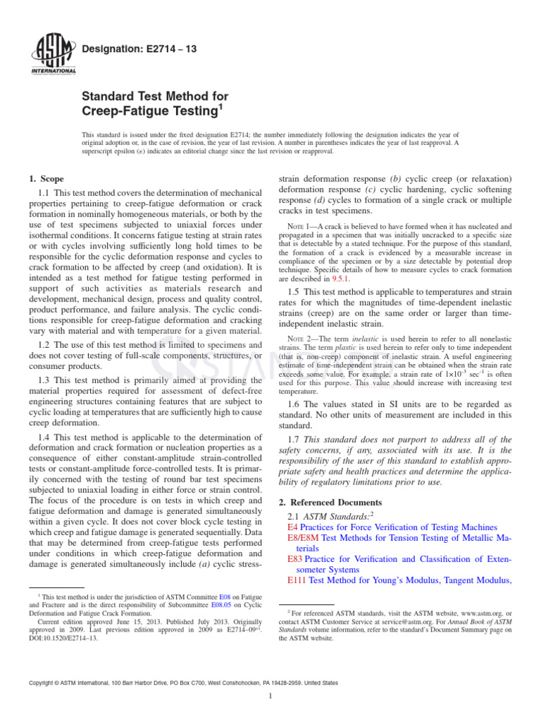 Astm E2714 - 13 | PDF