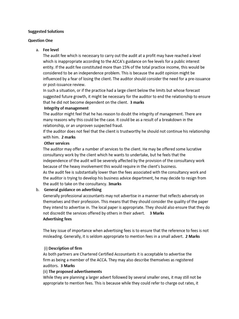 AAA 400 Mid Sem Suggested Solutions Mtende - MODERATED | PDF