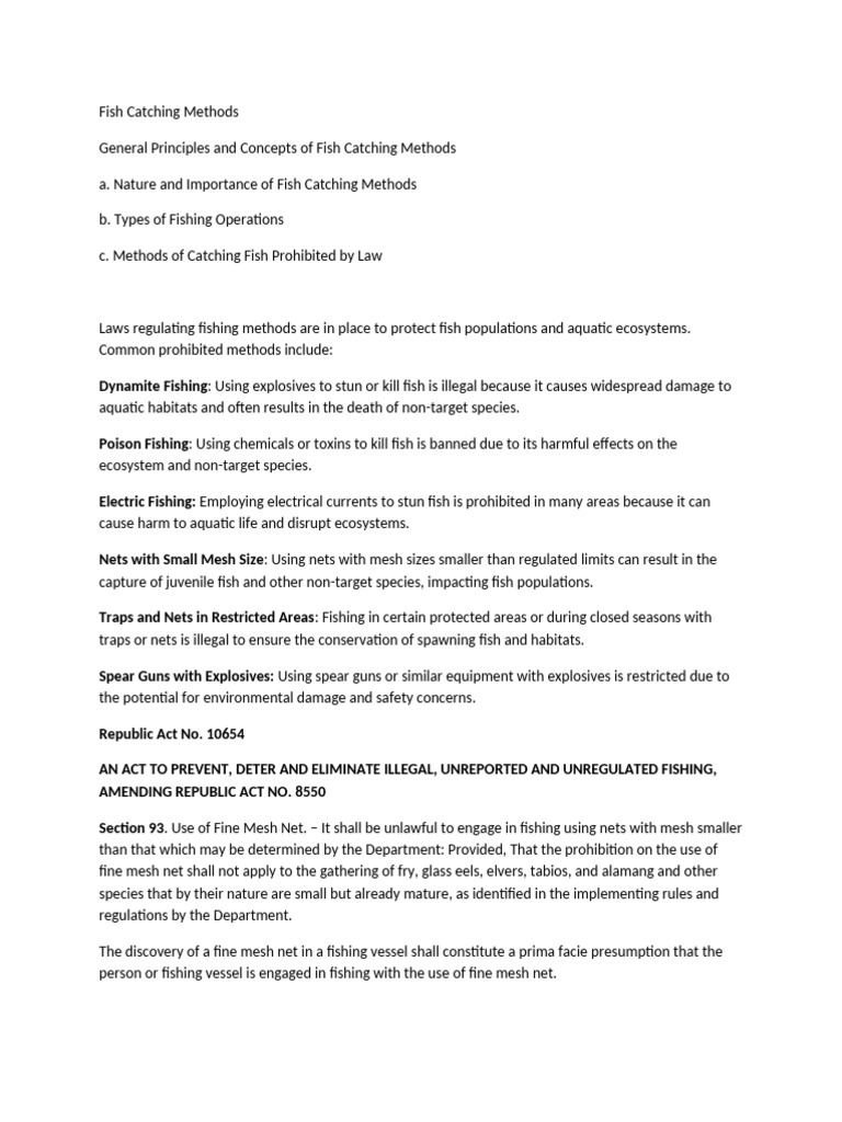 Fish Catching Report | PDF | Fine (Penalty) | Commercial Fishing