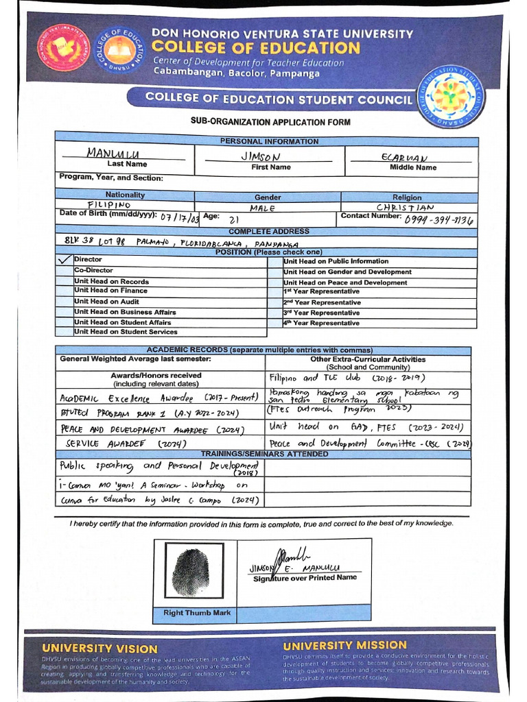 Application Form | PDF