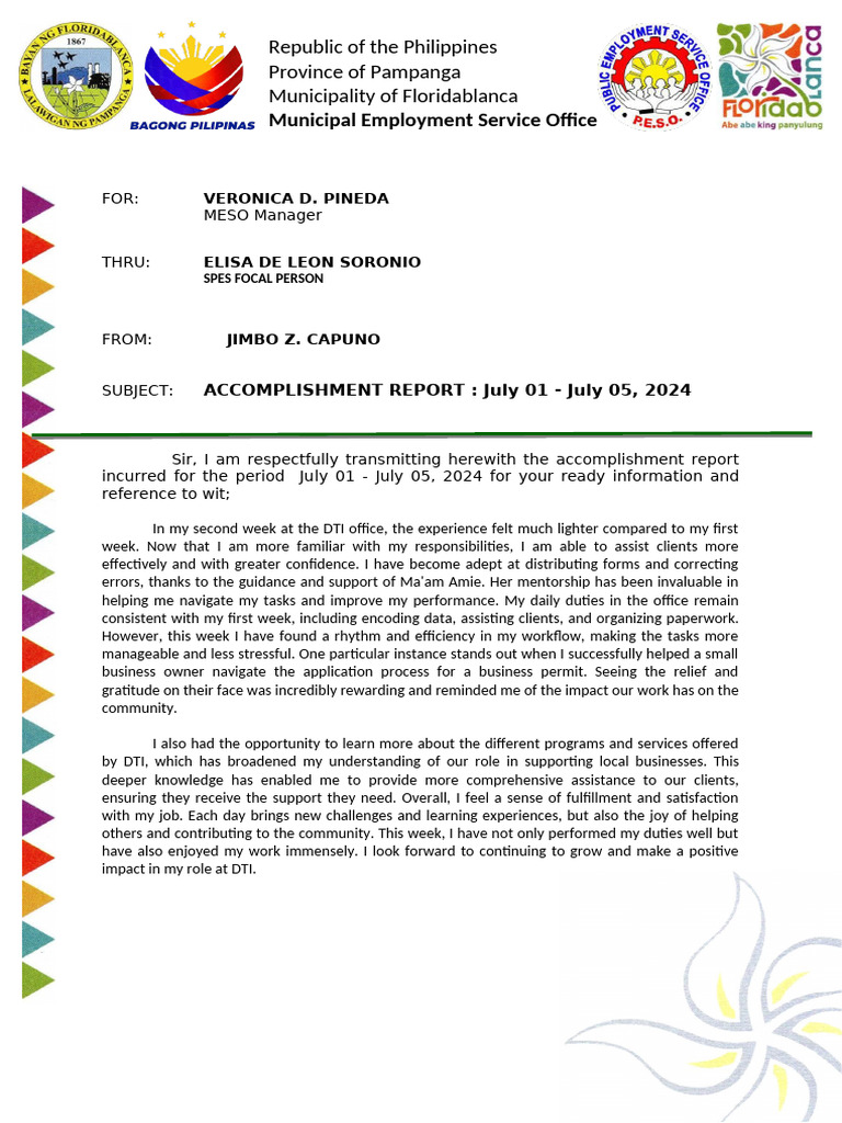 Spes Accomplishment Report 2024 2 | PDF