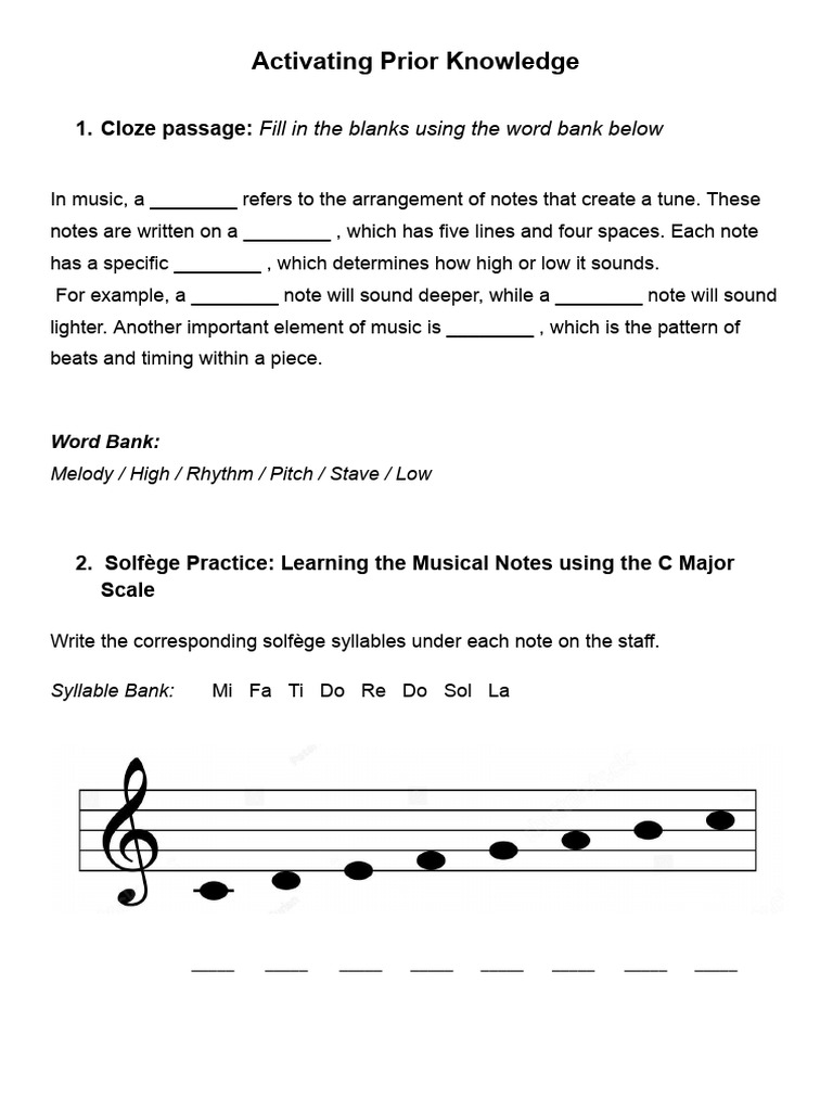 Melody and Pitch Handout | PDF