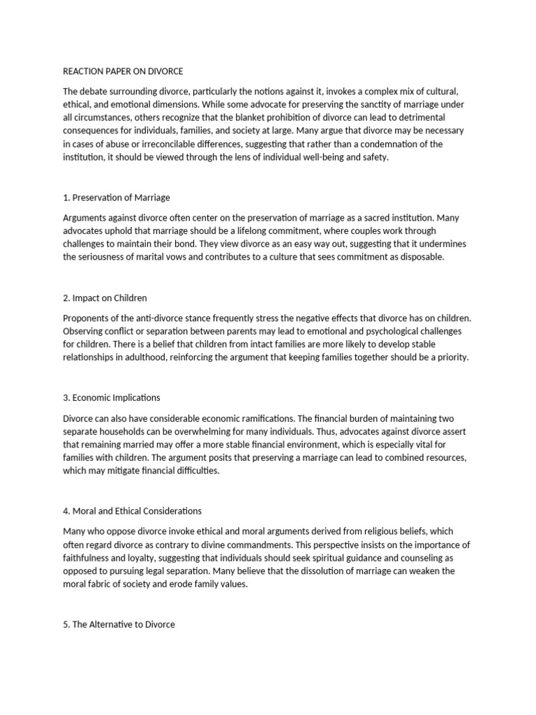 Balancing Marriage and Divorce Perspectives | PDF | Divorce | Marriage