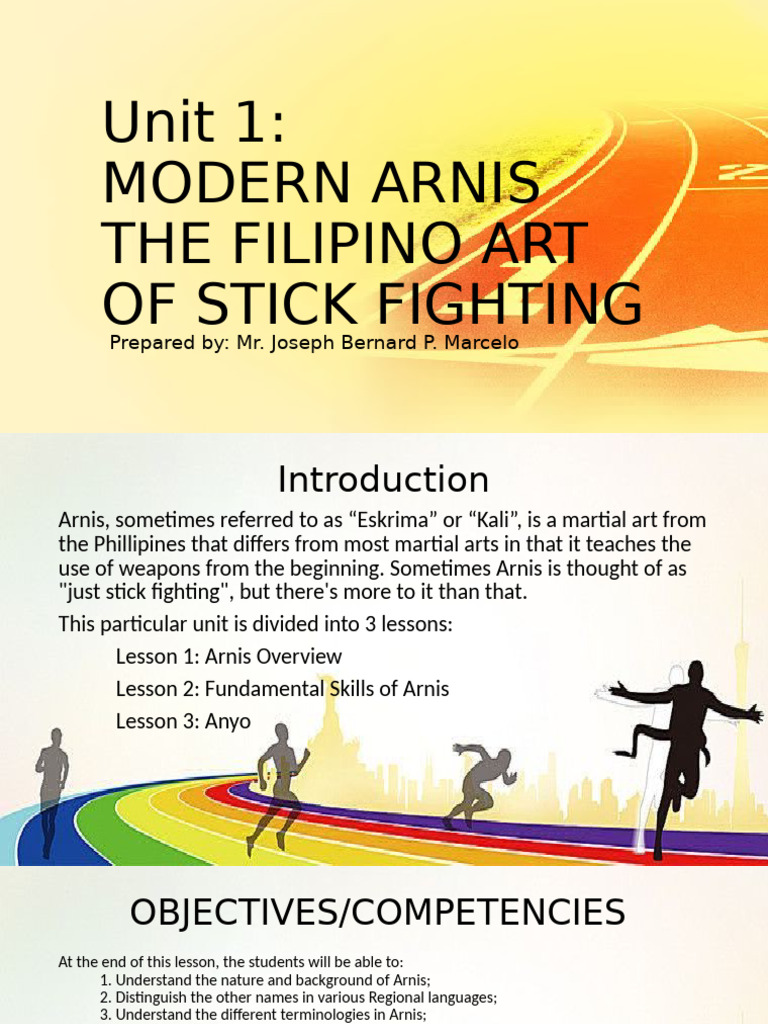 Modern Arnis Lesson 1 | PDF