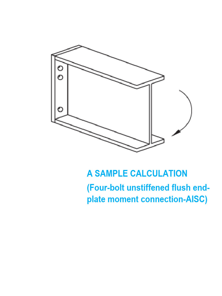 A Sample Calculation (Four-Bolt Unstiffened Flush End-Plate Moment ...