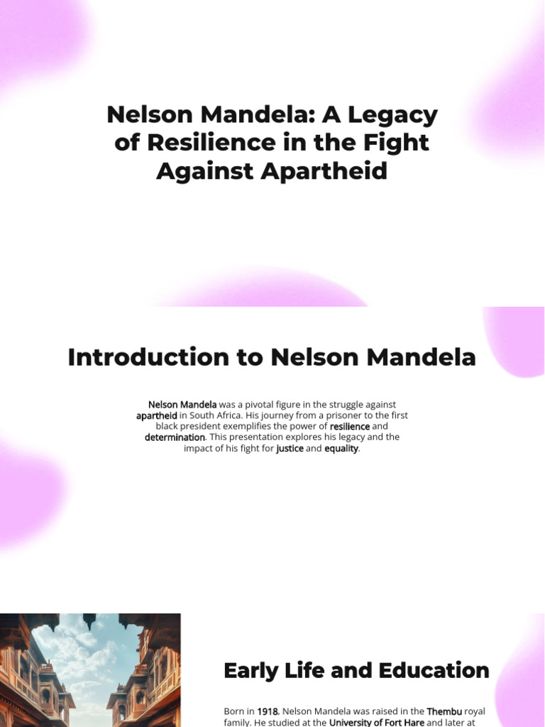 Slidesgo Nelson Mandela A Legacy of Resilience in The Fight Against ...