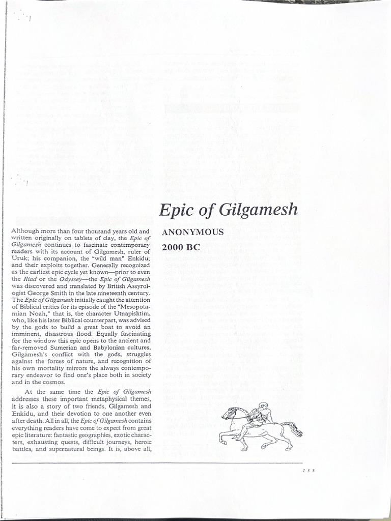 Epic of Gilgamesh | PDF