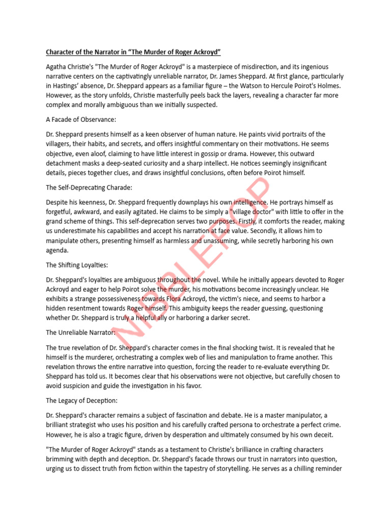 Character Narrator | PDF