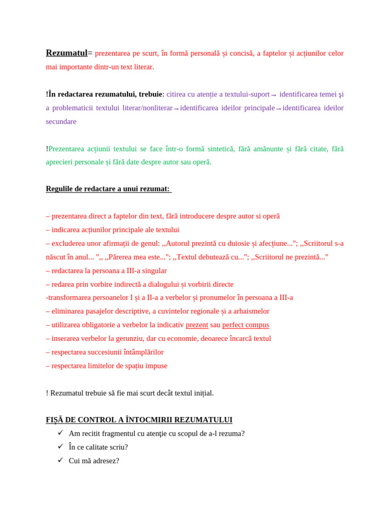 Rezumatul 1 | PDF