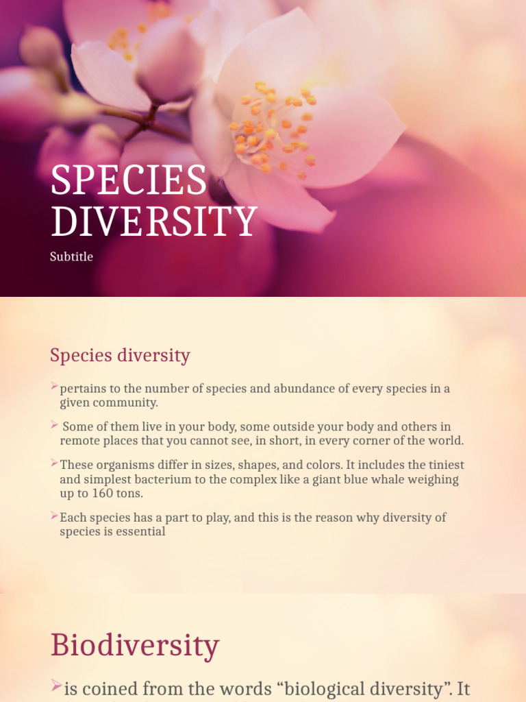 Species Diversity | PDF