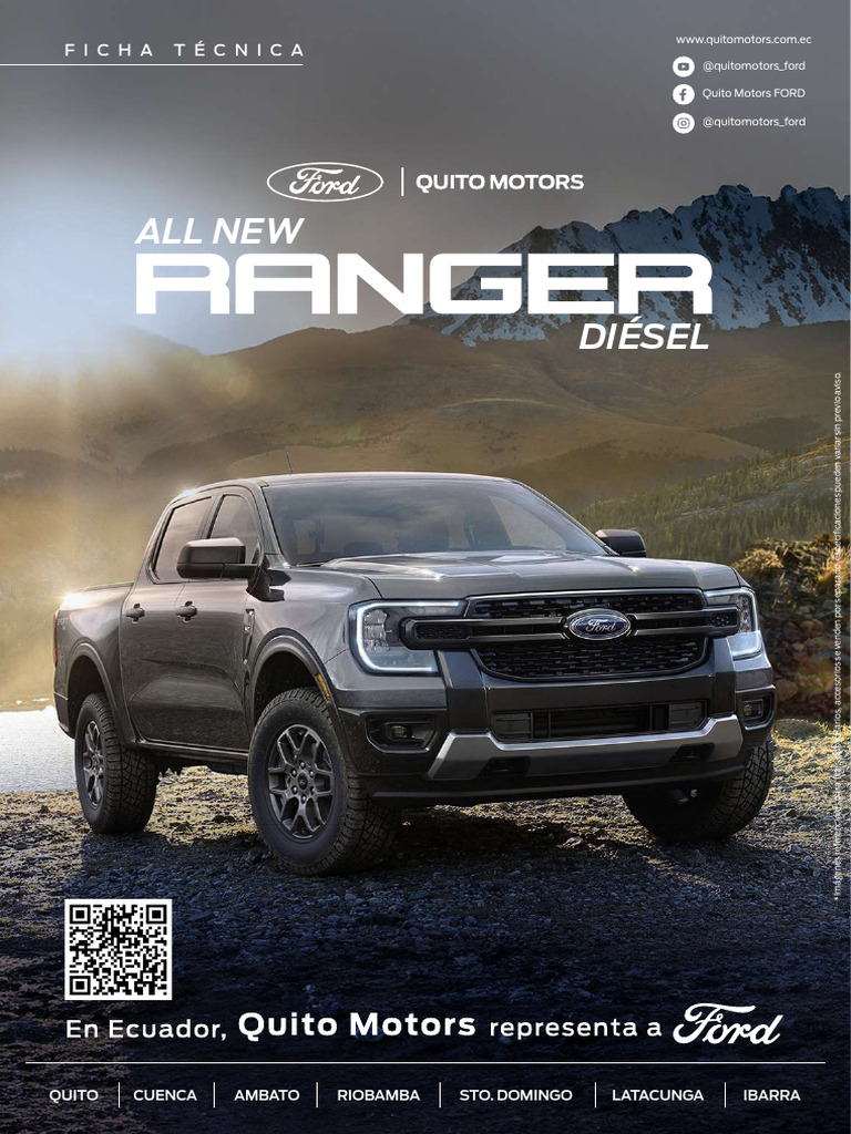 Ford Ecuador Quito Motors Ficha Tecnica New Ranger | PDF