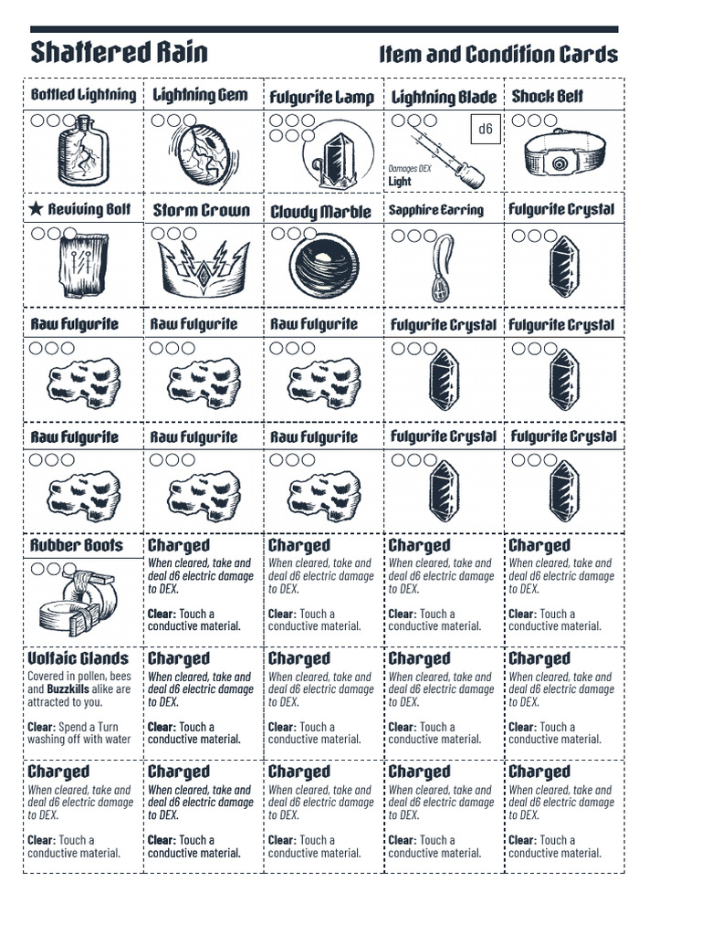 Shattered Rain Items | PDF