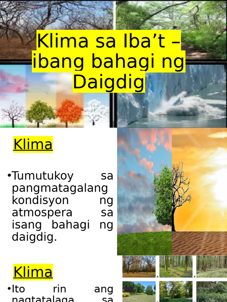 Klima Sa Ibat Ibang Bahagi NG Daigdig | PDF