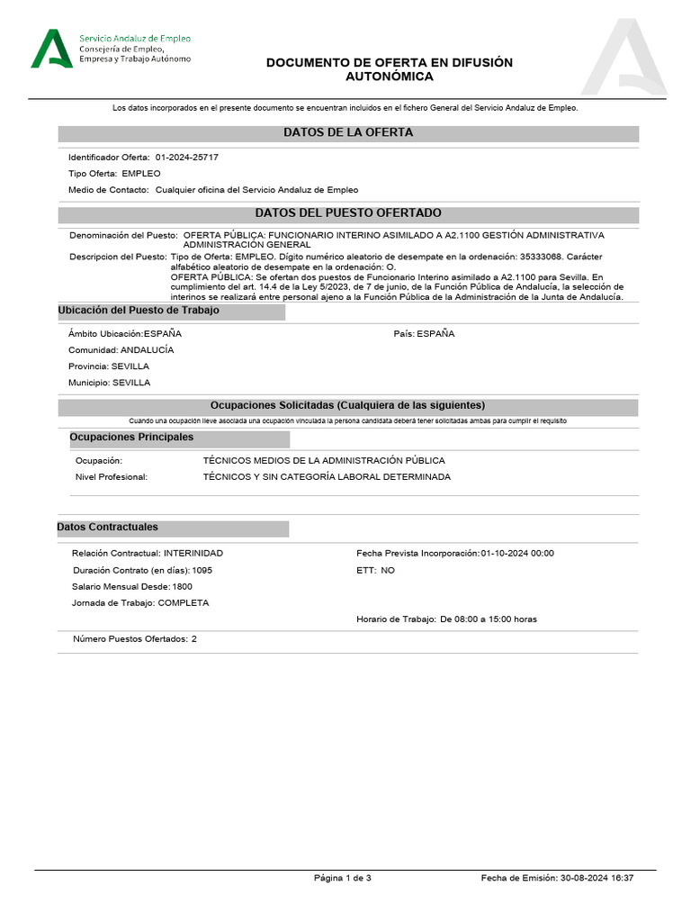 Documento Oferta | PDF