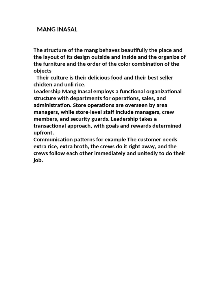 Mang Inasal | PDF