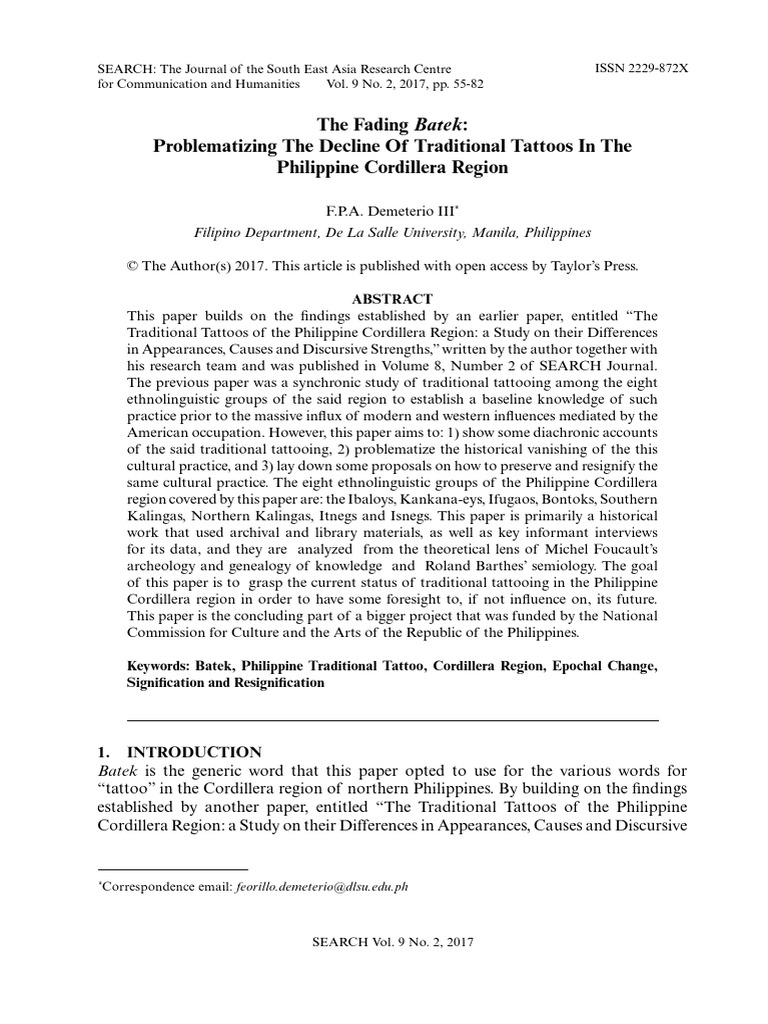 The Fading Batek Problematizing The Decl | PDF