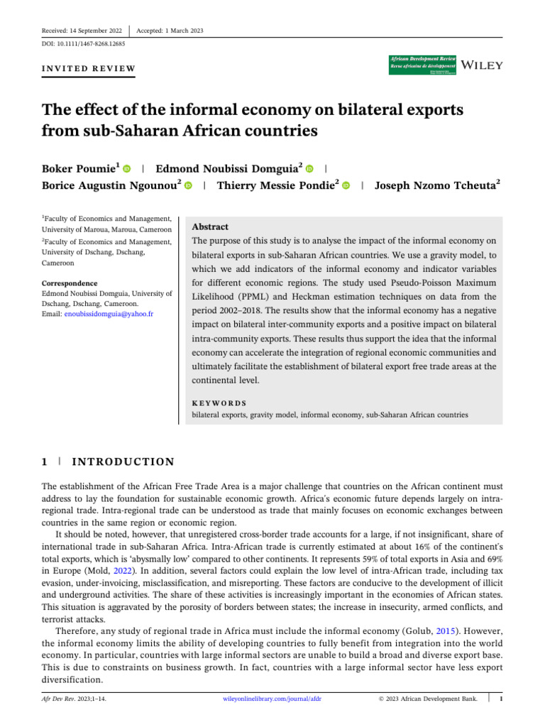 Economie Informelle | PDF