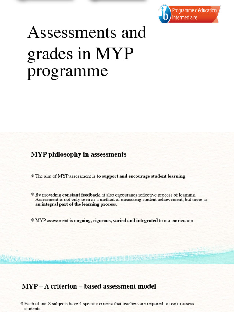 Assessments-and-Grades-in-MYP | PDF