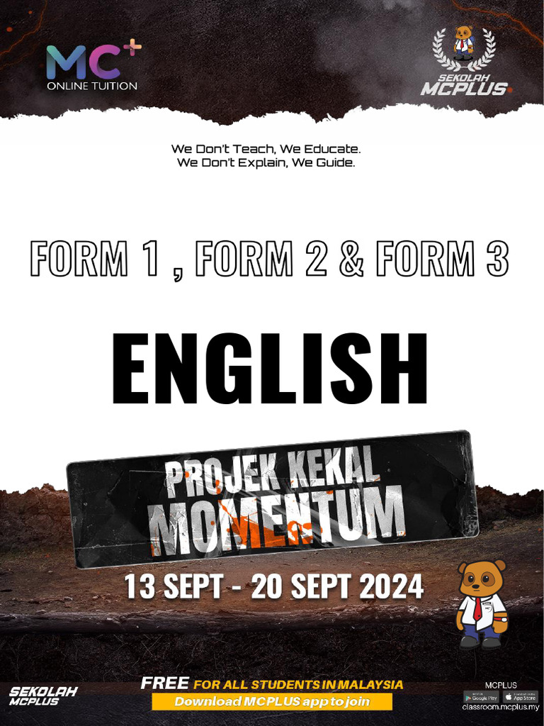 (AINA UN) SEMINAR PKM FORM 1, FORM 2 & FORM 3 ENGLISH 20.09.2024 - Aina ...
